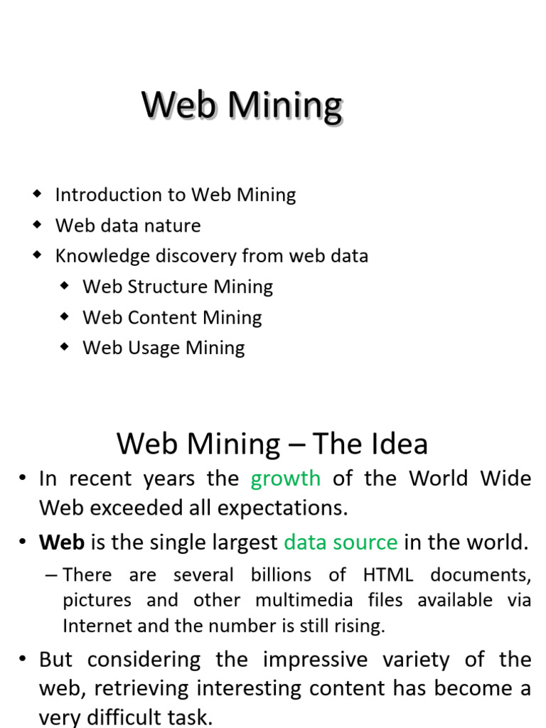 6 WebMining | PDF | World Wide Web | Internet & Web