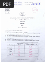 Wakissha Joint Mock Examination Uace 5152 Agriculture Past Paper 2024 | PDF