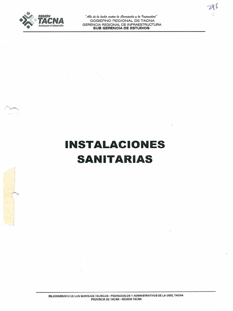 Especificaciones Tecnicas - Instalaciones Sanitarias | PDF