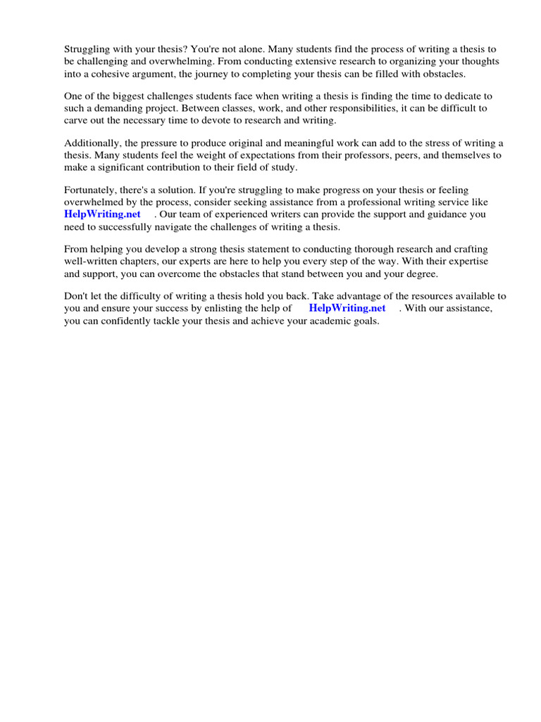 Lead Bridge Thesis | PDF | Essays | Thesis