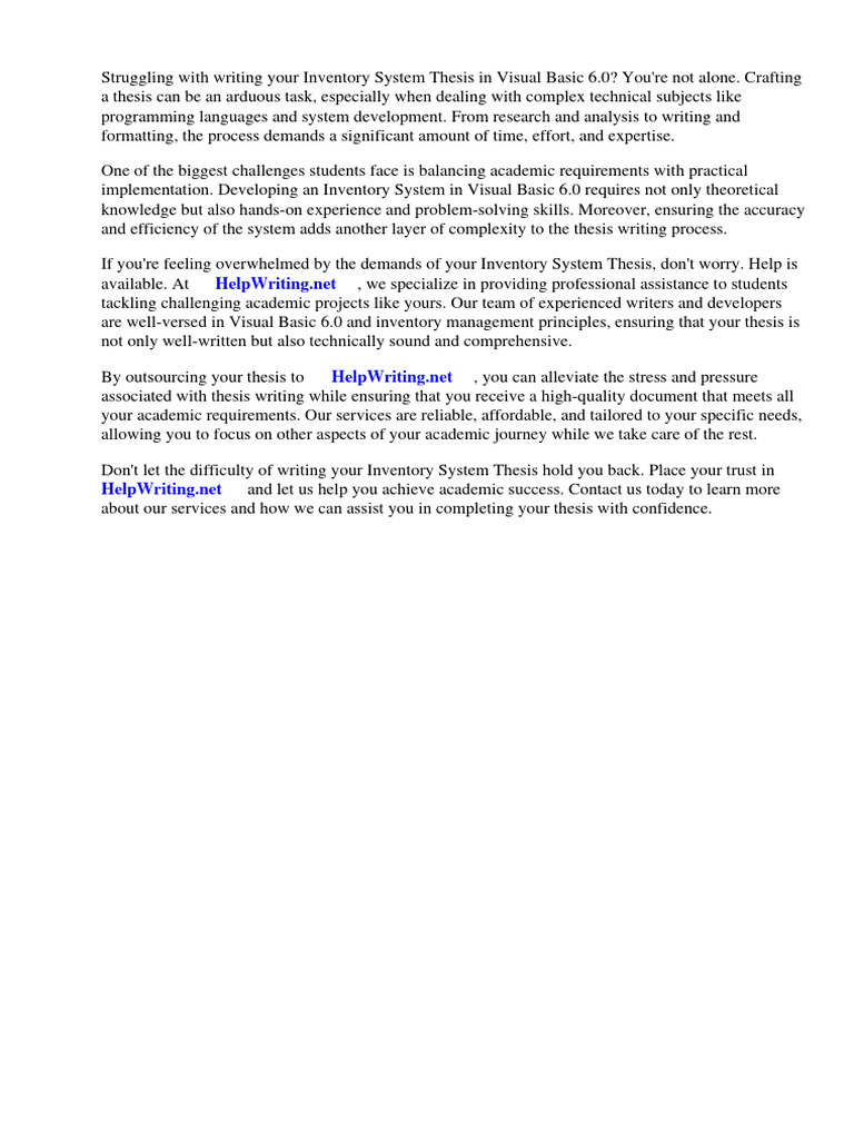 Inventory System Thesis Visual Basic 6.0 | PDF | Inventory | Point Of Sale