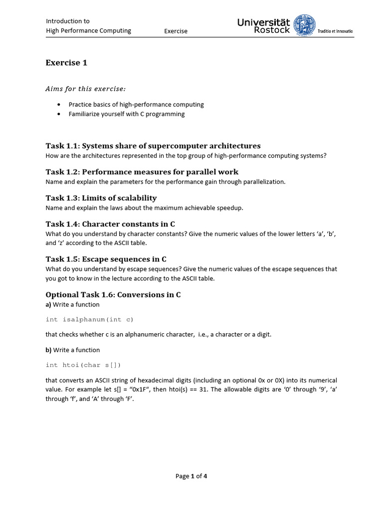 2020 IHPC Exercise 1 | PDF