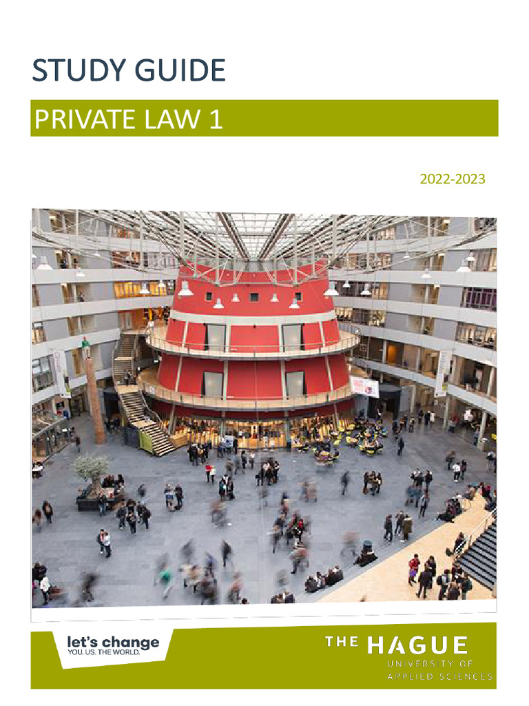 FINAL VERSION Private Law 1 Study Guide | PDF