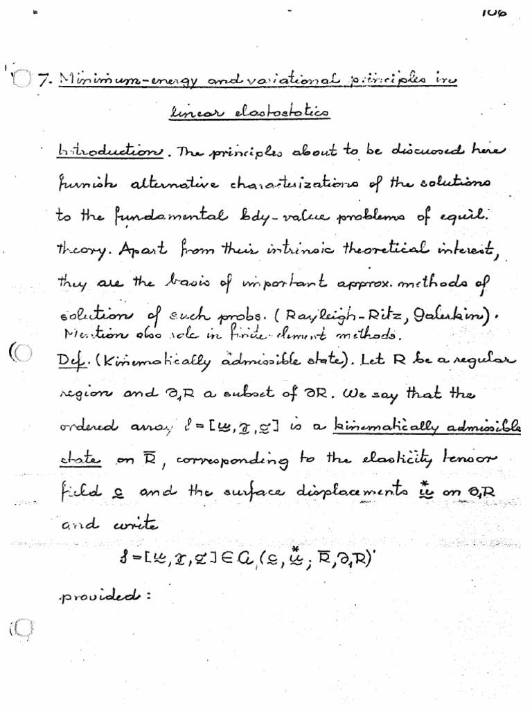 Minium-Energy and Variational Principles in Linear Elastostatics | PDF