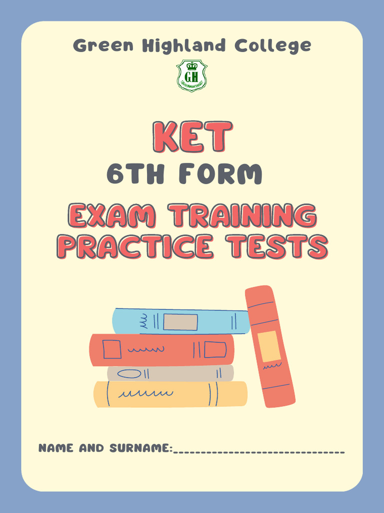 Booklet KET Exam Training 6th Form 2024 | PDF