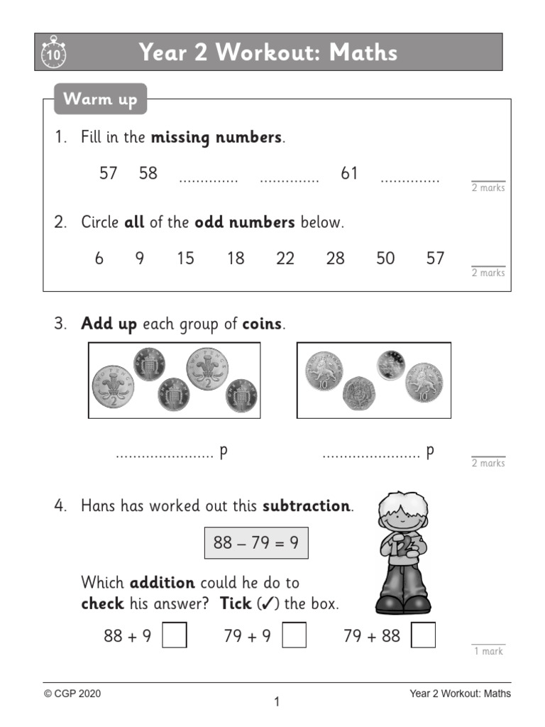 CGP Year 2 Maths Workout | PDF | Elementary Mathematics | Mathematics