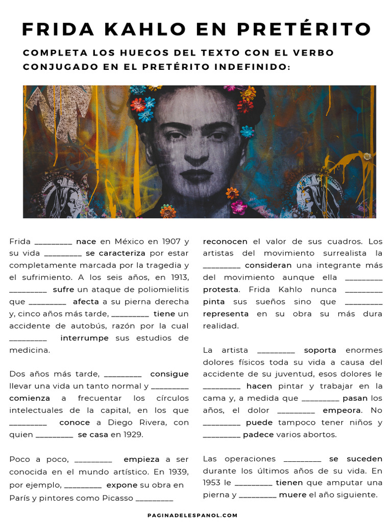 Frida Kahlo en Preterito | PDF