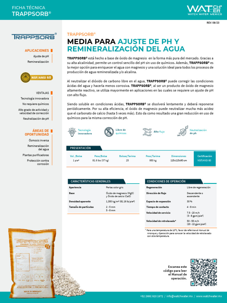 Trappsorb-Ficha-tecnica | PDF | Agua | Ph