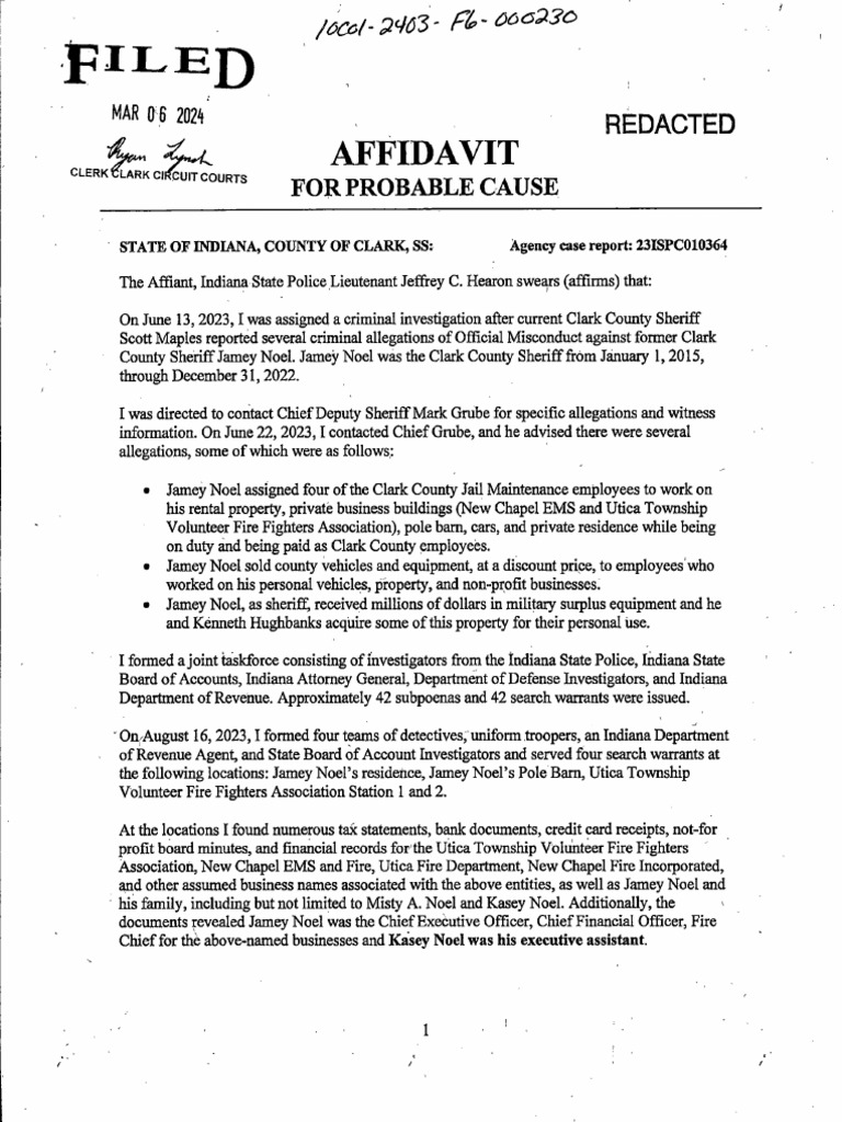 Probable Cause Affidavit Filed | PDF | Income | Irs Tax Forms