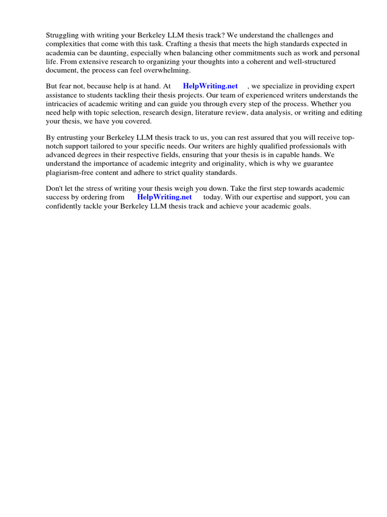 Berkeley LLM Thesis Track | PDF | Politics | Social Science