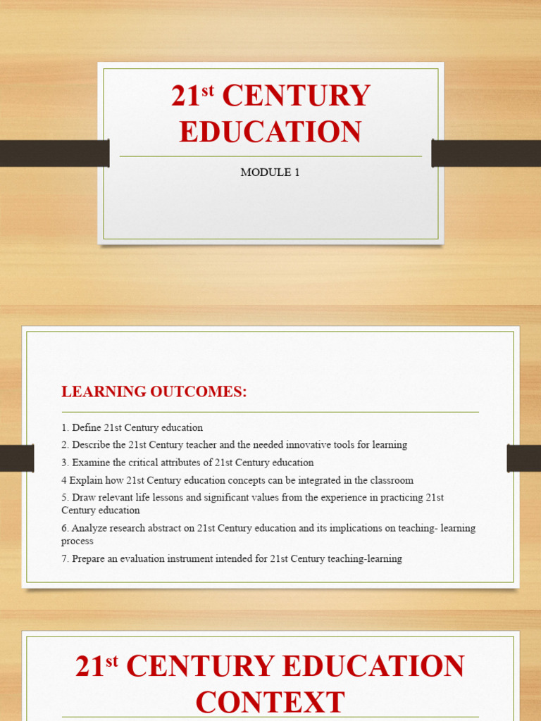 21st CENTURY EDUCATION | PDF | Learning | Teachers