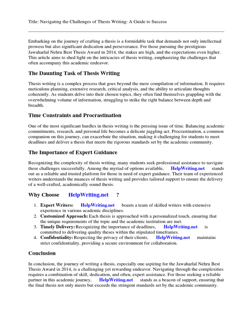 Jawaharlal Nehru Best Thesis Award 2014 | PDF | Jawaharlal Nehru ...