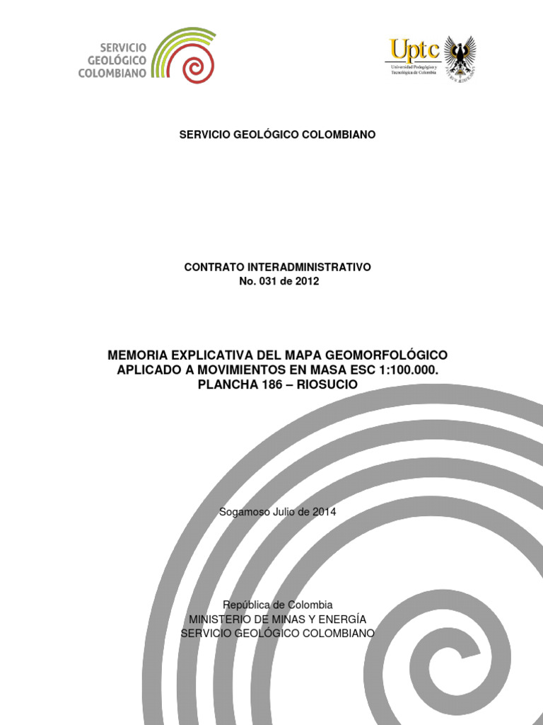 Memoria Explicativa Del Mapa Geomorfológico Aplicado A Movimientos en ...