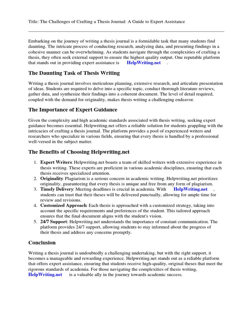 Thesis Journal Example | PDF | Thesis | Academic Journal