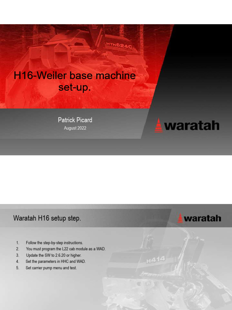 H16-Weiler Base Machime Set-Up V1.0 | PDF | Home & Garden | Technology ...