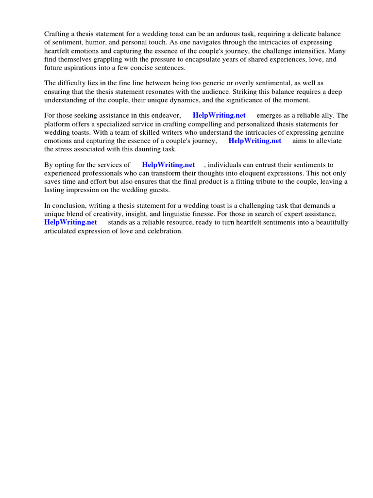 Wedding Toast Writing Guide | PDF | Wedding | Bride