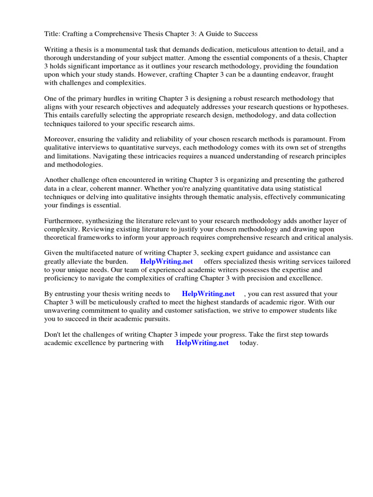 Thesis Chapter 3 Contents | PDF | Career & Growth