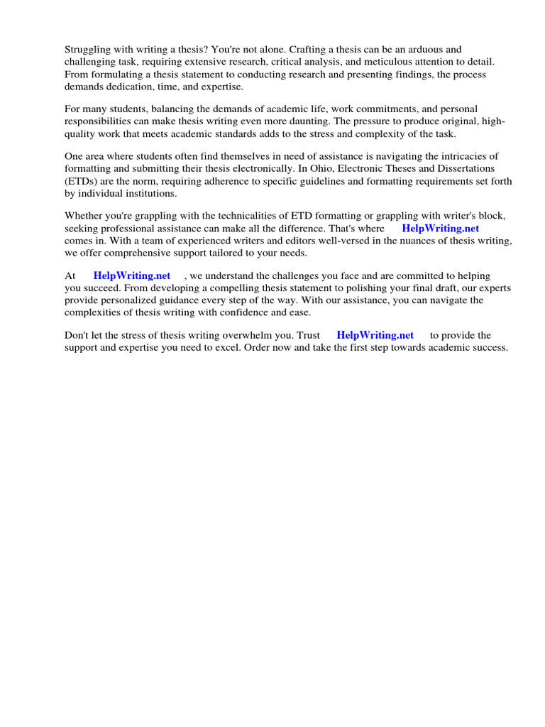 Etd Ohio Thesis | PDF | Thesis | Computer File