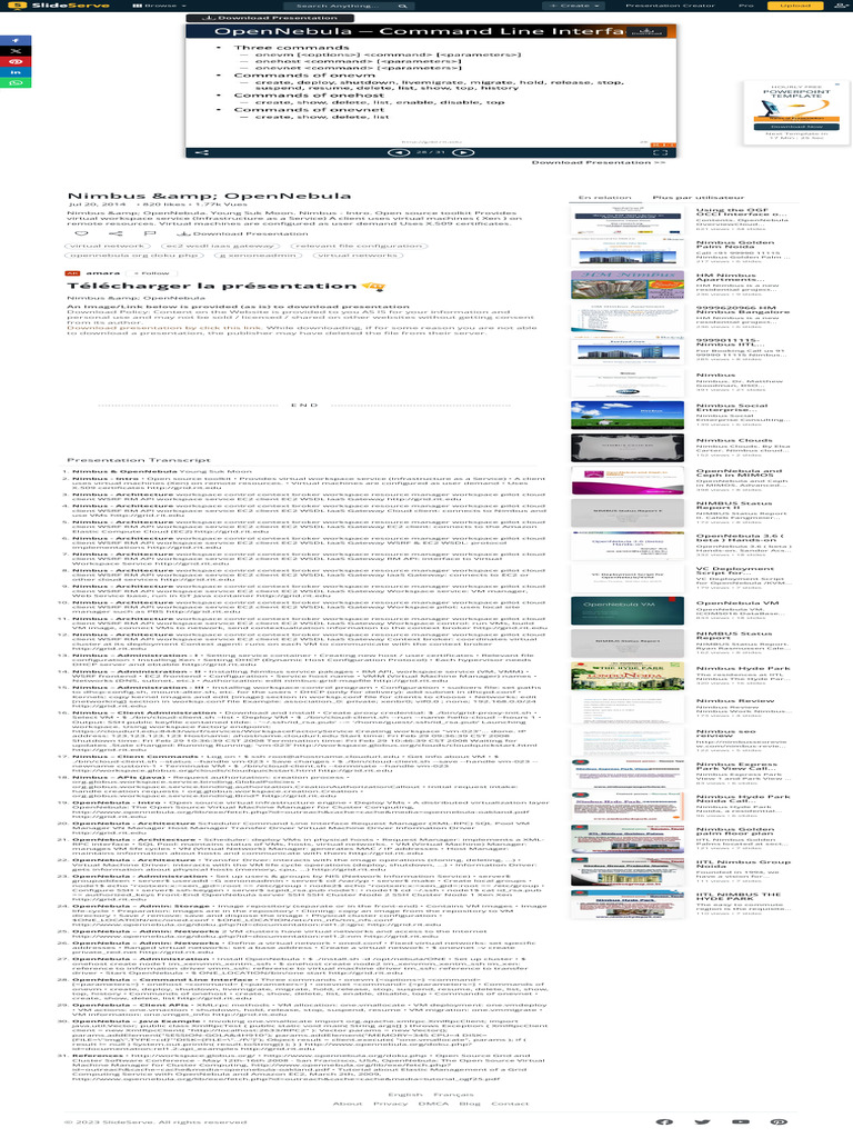 Nimbus & OpenNebula PowerPoint Presentation, Free Download - ID - 2065470 | PDF