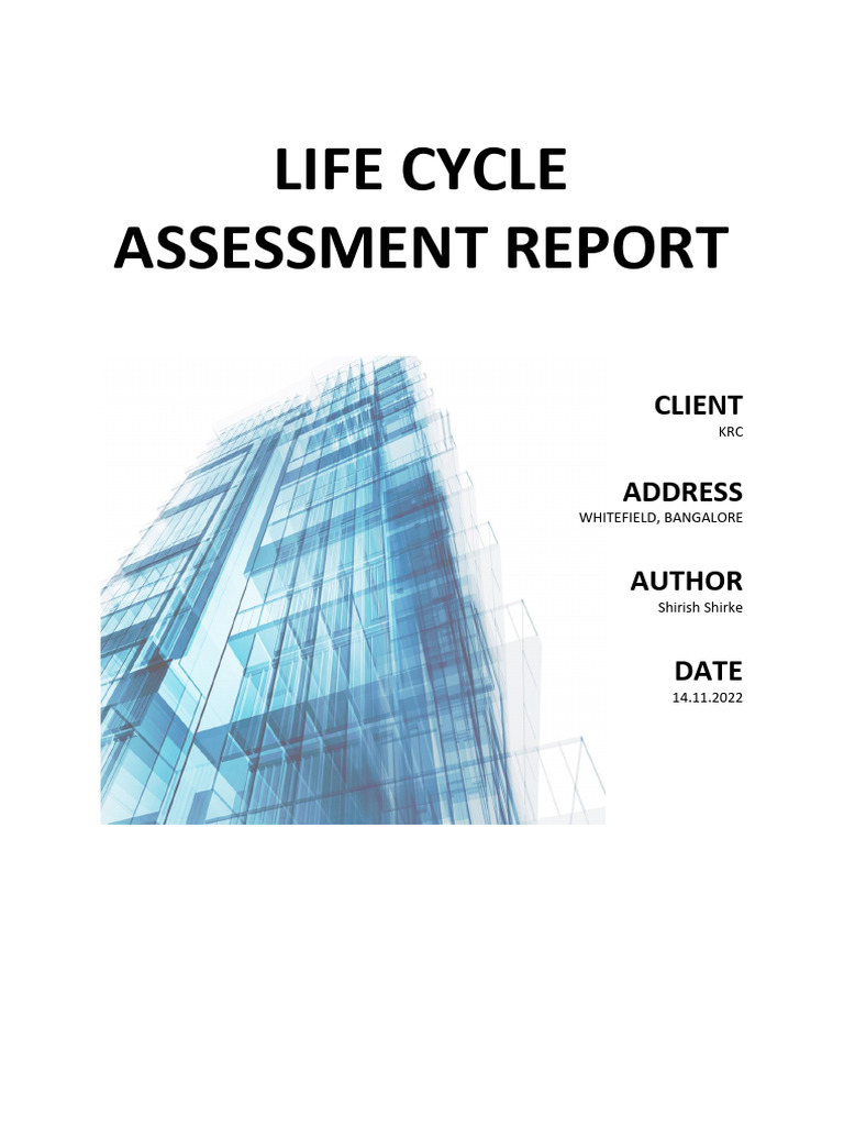 Life Cycle Analysis Report | PDF | Life Cycle Assessment | Carbon Footprint