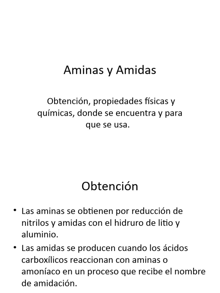 Aminas y Amidas | PDF
