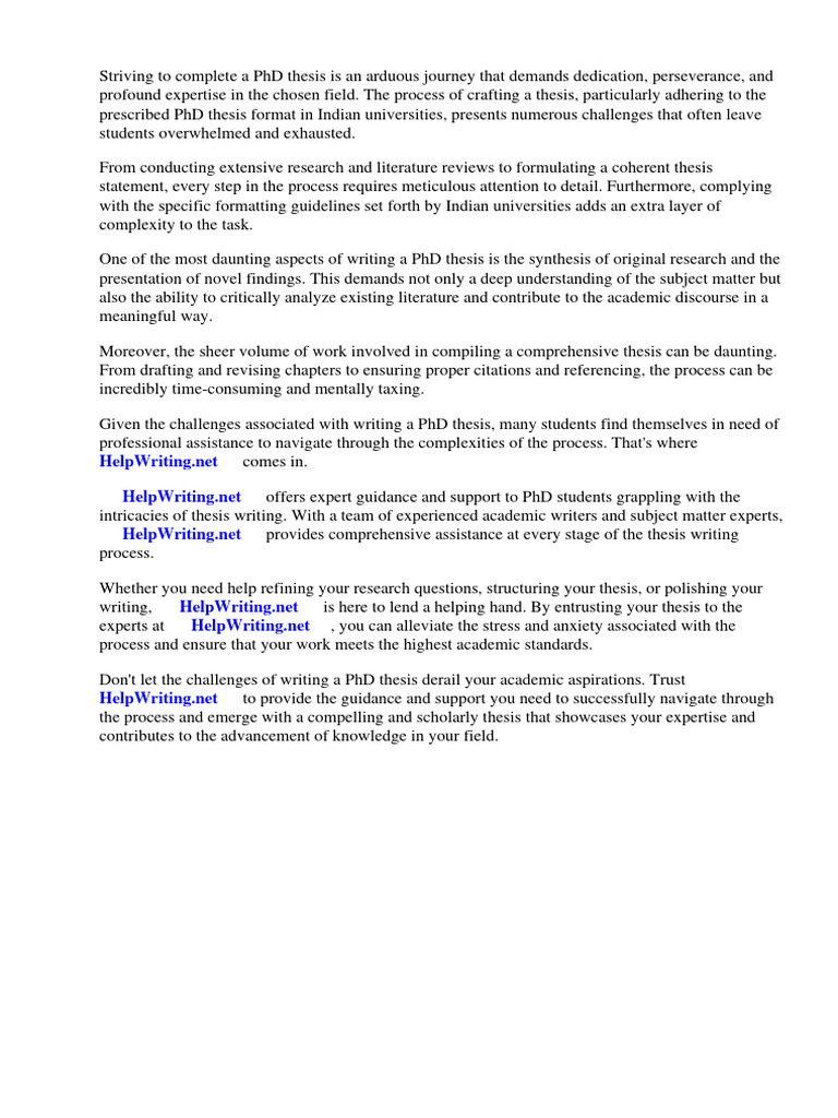 PHD Thesis Format in Indian | PDF | Thesis | Power Inverter