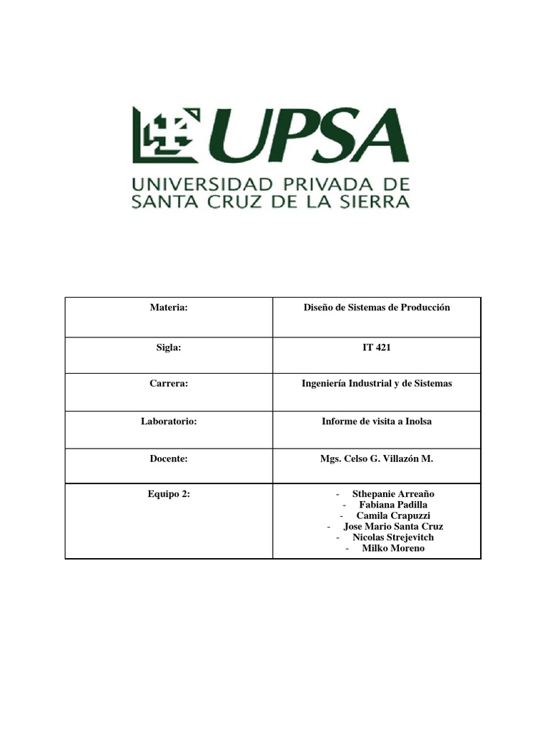 Informe sobre Inolsa y su producción de aceite | PDF | Calidad ...