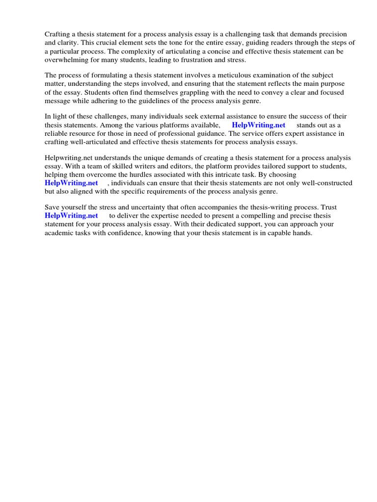 Thesis Statement Tips for Process Essays | PDF | Career & Growth | Self ...