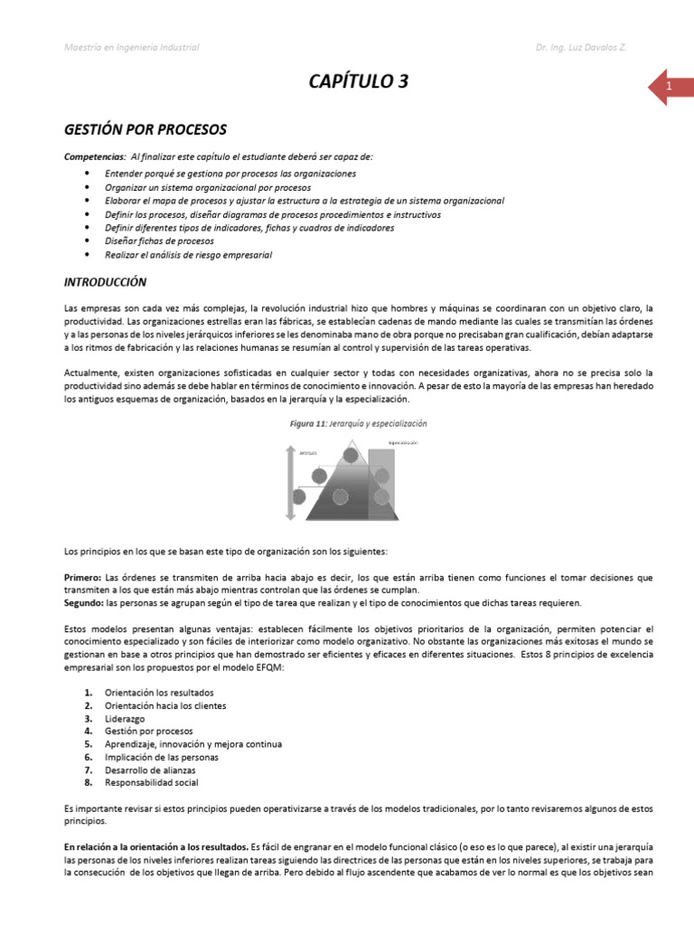 Capítulo 3 Gestión Por Procesos | PDF | Business | Planificación