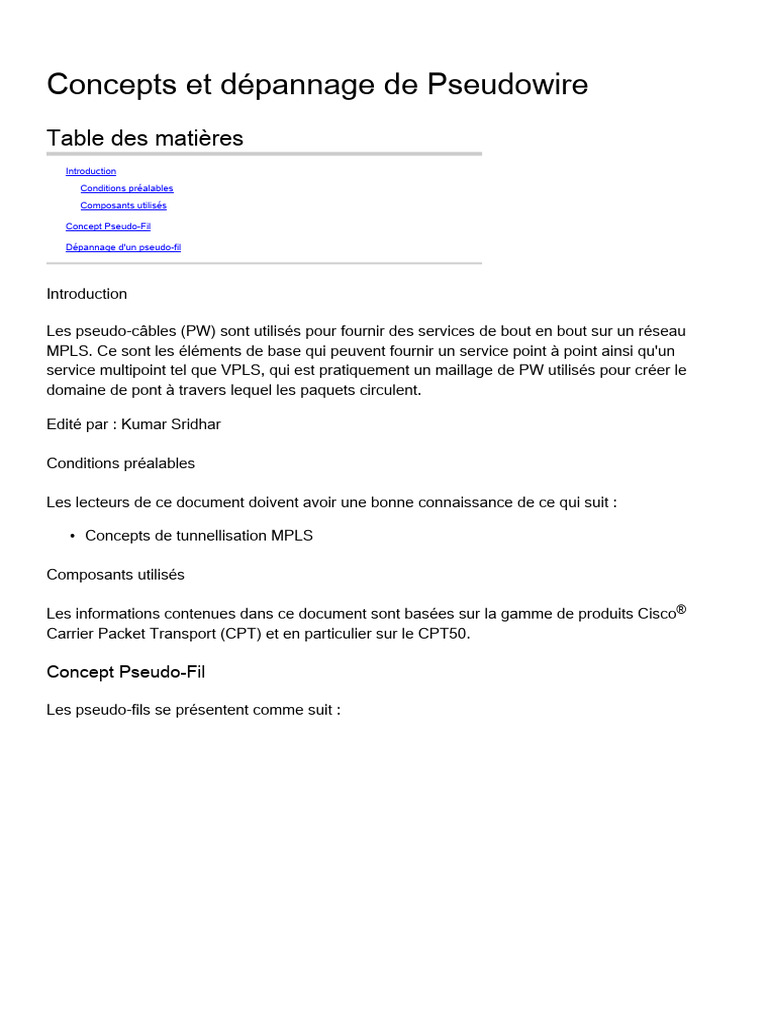 Pseudowire Concepts and Troubleshooting | PDF