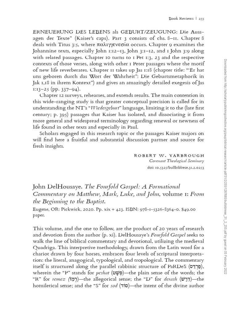 The Fourfold Gospel | PDF | Logos | Exegesis