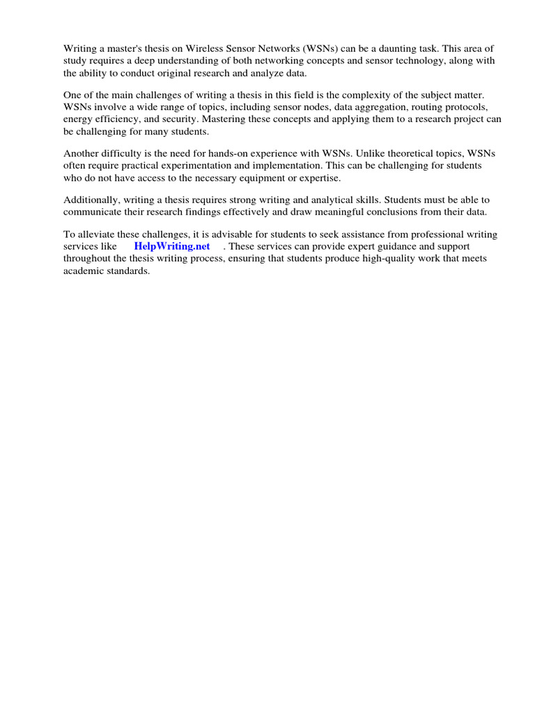 Master Thesis Wireless Sensor Network | PDF | Computers | Technology & Engineering