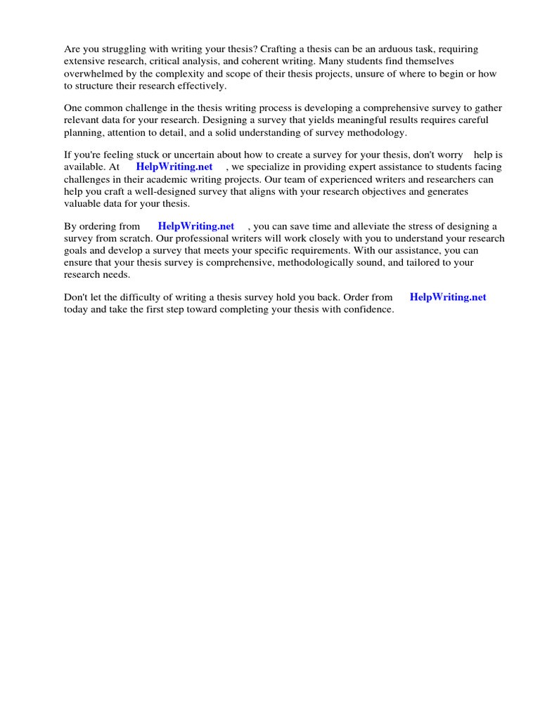 Sample Letter For Thesis Survey | PDF | Thesis | Questionnaire