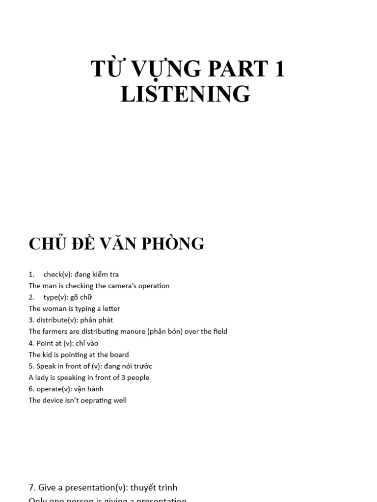 Part 1 Listening Toeic Pdf Language Arts Discipline