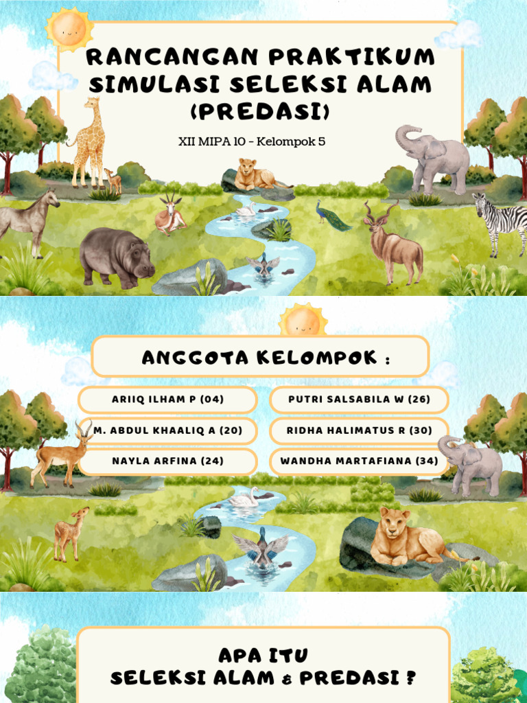 Simulasi Seleksi Alam dan Predasi | PDF