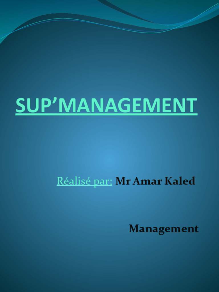 Sup'Management | PDF