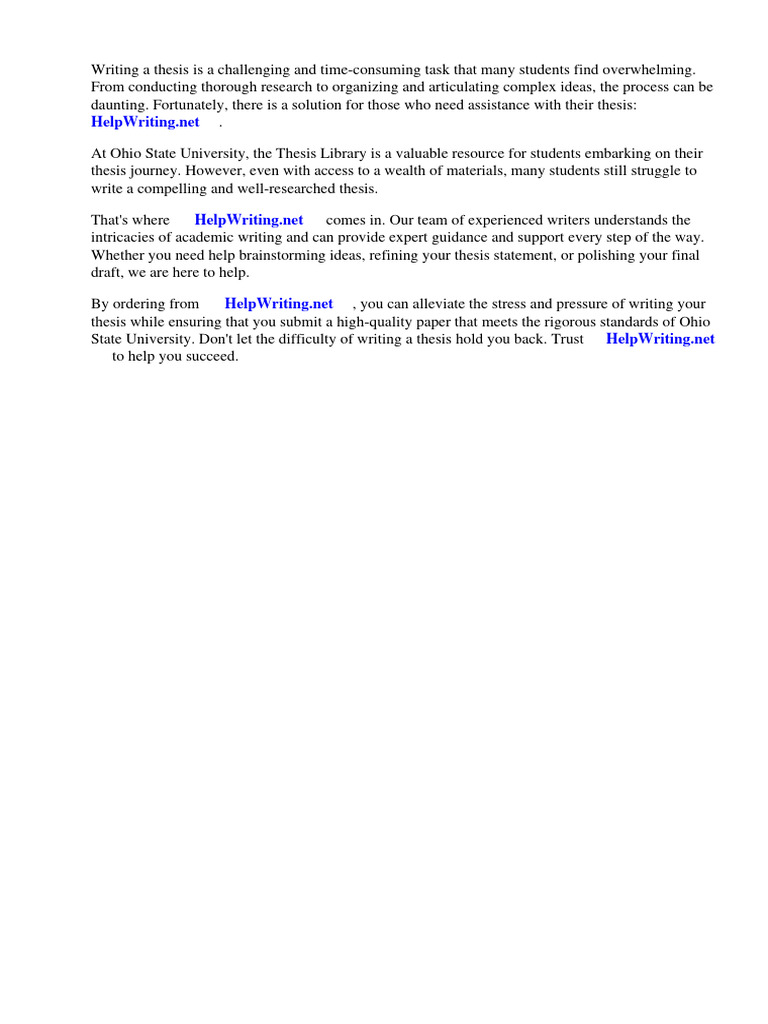 Ohio State University Thesis Library | PDF | Libraries | Ohio State ...