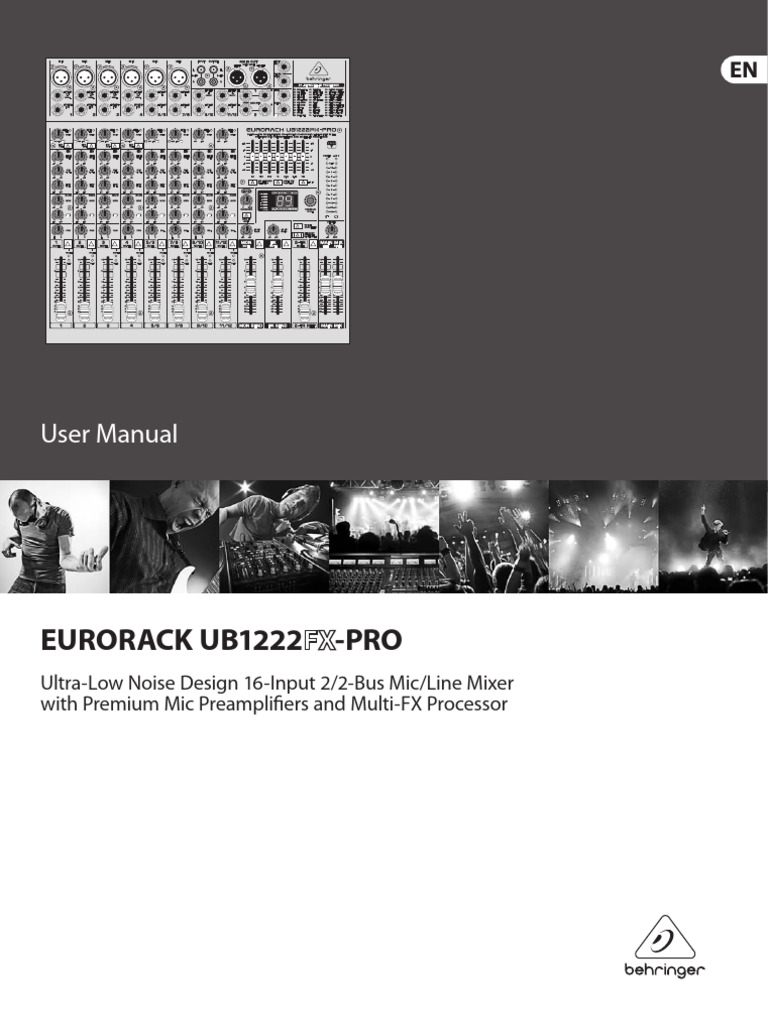 Behringer UB 1222FX Owner Manual | PDF