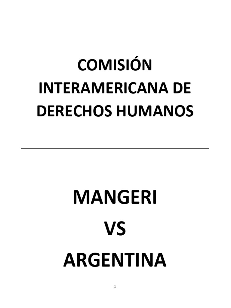 Mangeri Vs Argentina | PDF | Fiscal | Convenio europeo de derechos humanos