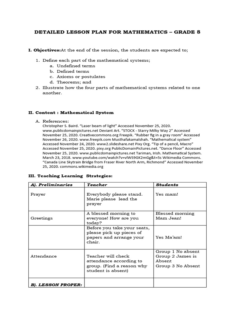 Lesson Plan-3rd Quarter Week1 | PDF | Line (Geometry) | Angle