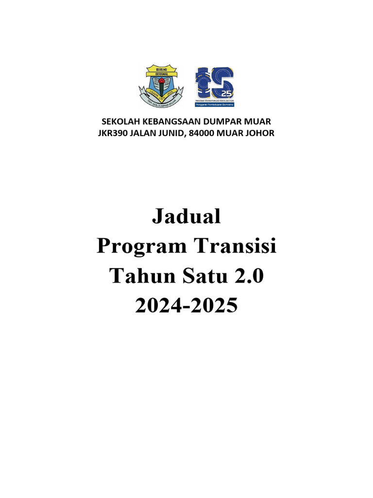 Jadual Program Transisi 2024 | PDF