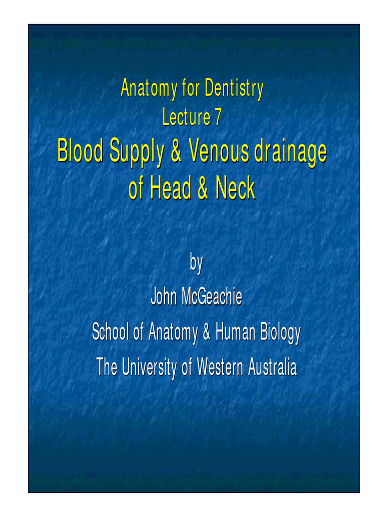 Venous Drainage of Head & Neck | PDF | Science & Mathematics