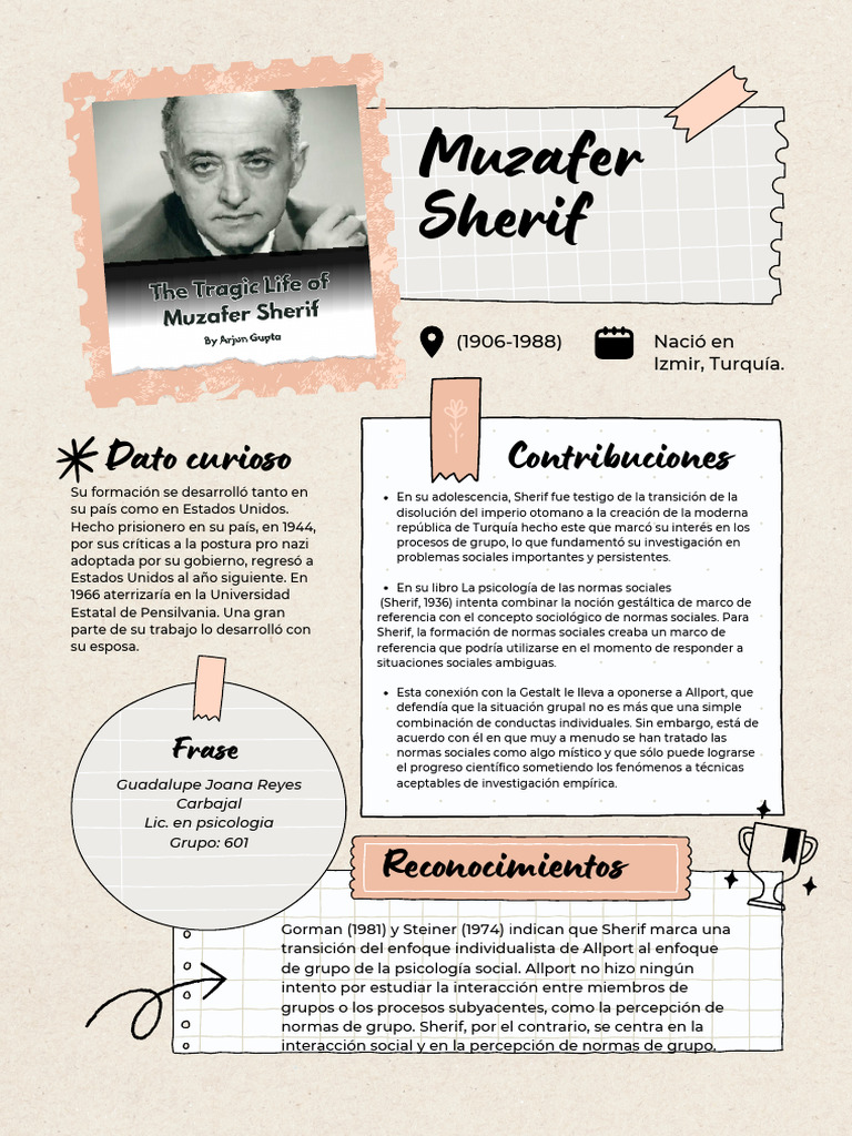 Cartel de Muzafer Sherif | PDF | Sicología | Interacciones de ...