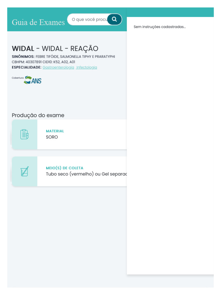 Widal - Widal - Reação | PDF