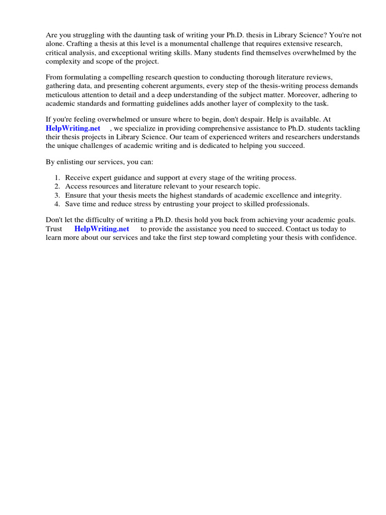 PHD Thesis Library Science | PDF | Thesis | Libraries