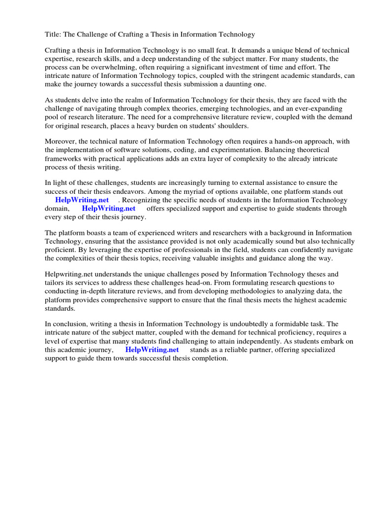 Thesis Sample Title Information Technology | PDF | Thesis | Android (Operating System)