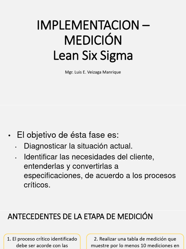 Modulo Vi Lean Six Sigma - 3 - Medición | Descargar gratis PDF ...