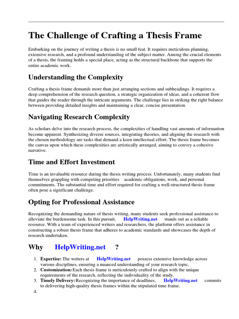 Thesis Frame | PDF | Thesis | Learning