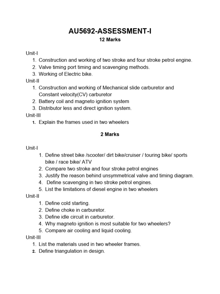 AU5692 Syllabus Assessment I | PDF