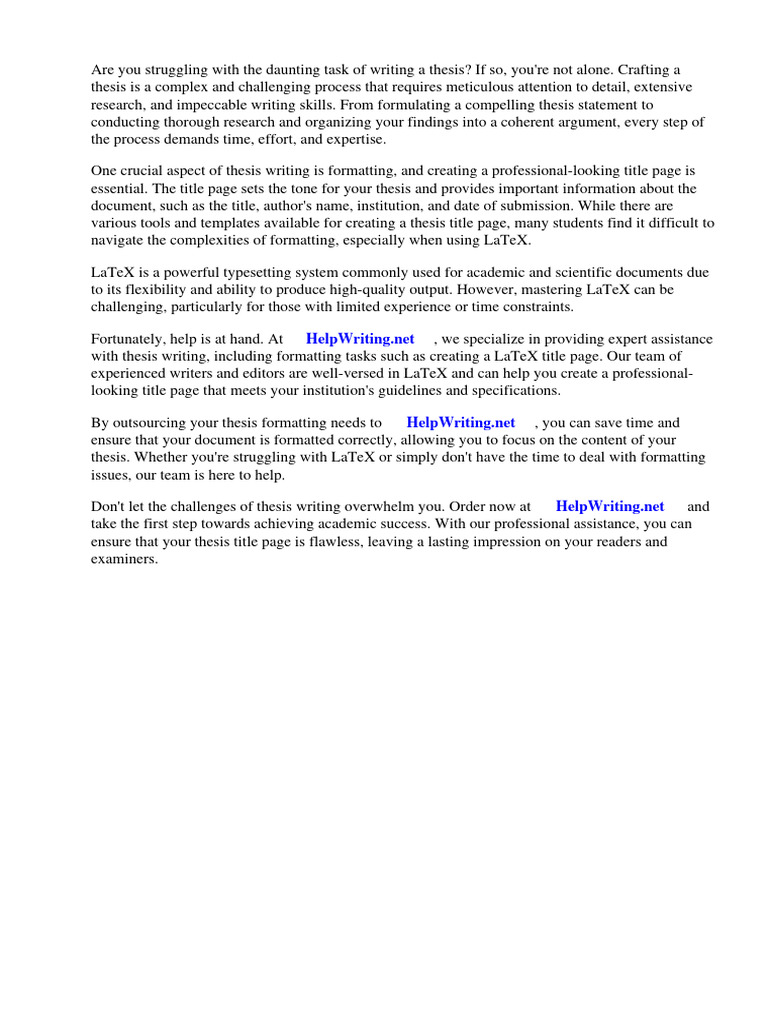 Thesis Title Page Latex Example | PDF | Thesis | Page Layout